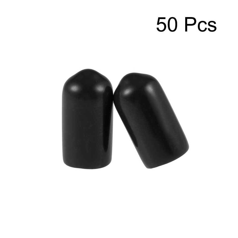 50pcs Screw Thread Protectors 1/4" ID 15mm Length Round End Cap Cover ...