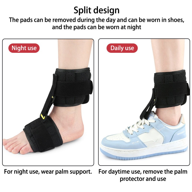 Adjustable Plantar Fasciitis Night Splint Foot Drop Orthotic Brace ...