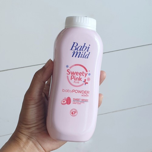 NEW Baby Powder Babi Mild Sweety Pink Plus Sweet Scent Natural Talcum ...
