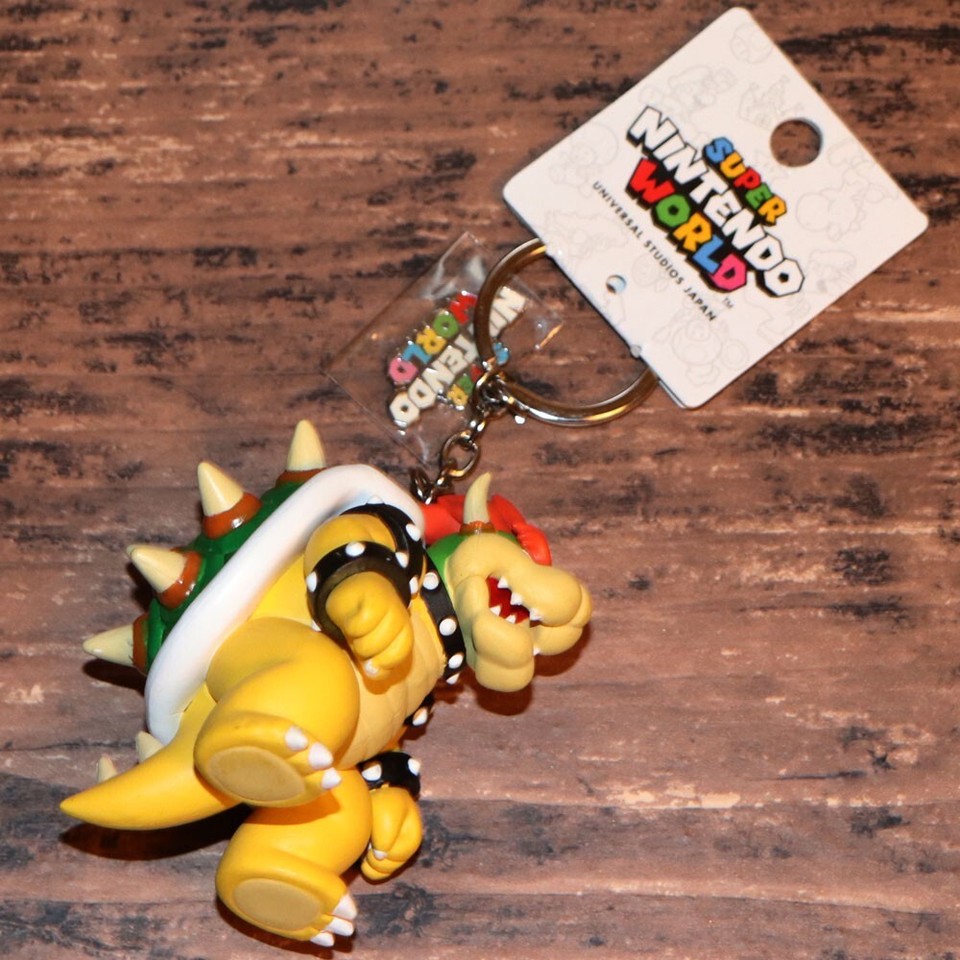 SUPER NINTENDO WORLD USJ JAPAN Bowser Keychain Figure Koopa Rare Mario ...