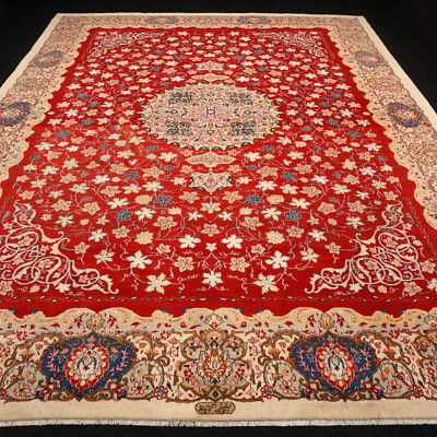 Orient Teppich Keschan 385 x 291 cm Keshan Antik Perserteppich Signiert ...