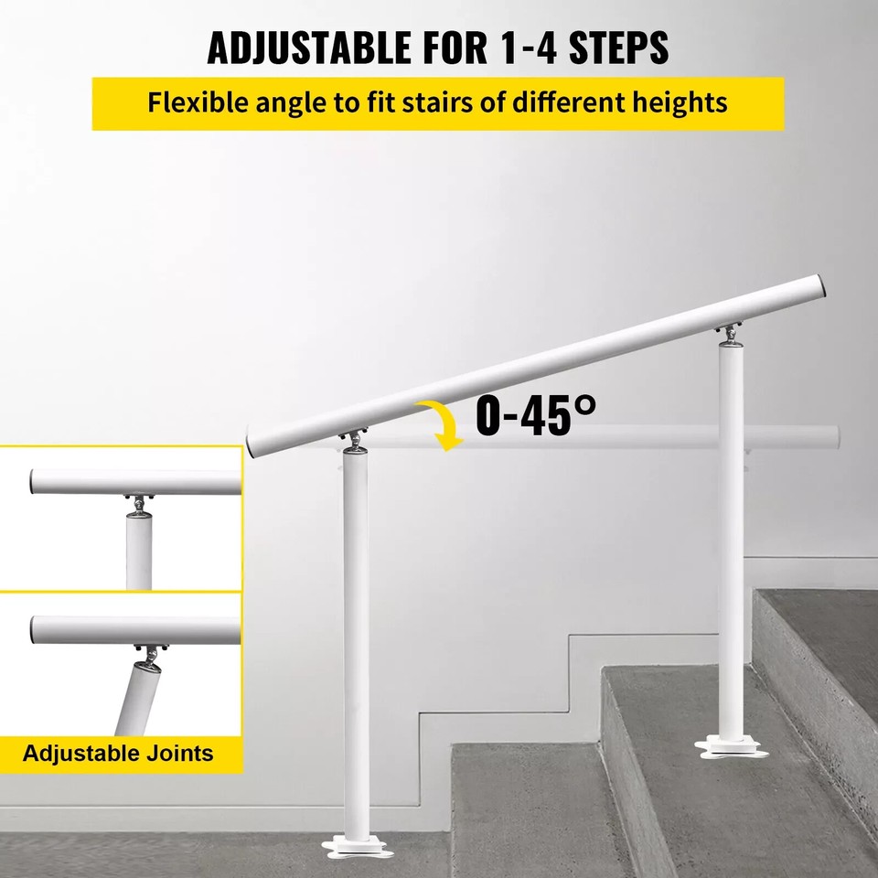 Uimoso Outdoor Steps Handrail Aluminum Hand Rail Stair Railing ...