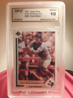 Ivan Rodriguez 1991 Upper Deck Final Edition #55F Baseball Card Gem ...