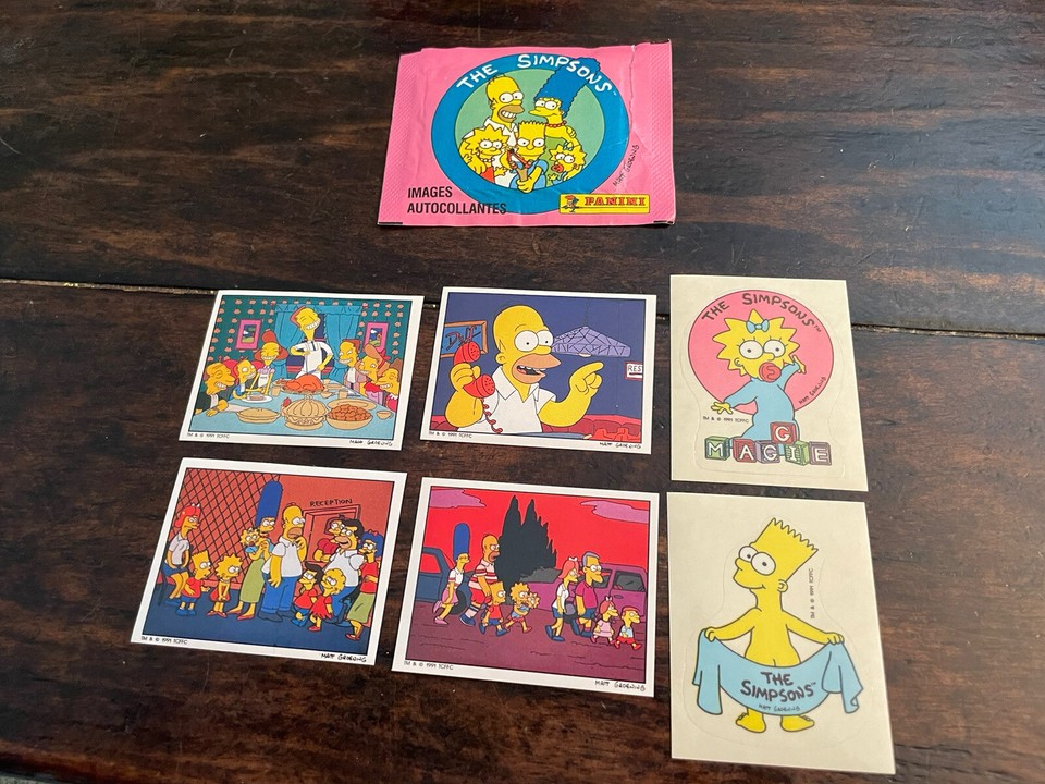 (1) Sealed Pack 1991 Panini THE SIMPSONS Sealed Matt Groening ...