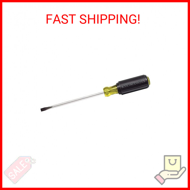Klein Tools 605-4 1/4-Inch Cabinet Tip Screwdriver Heavy Duty 4-Inch ...