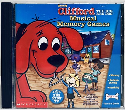 Scholastic Clifford The Big Red Dog Musical Memory Game (PC/Mac 2002 ...