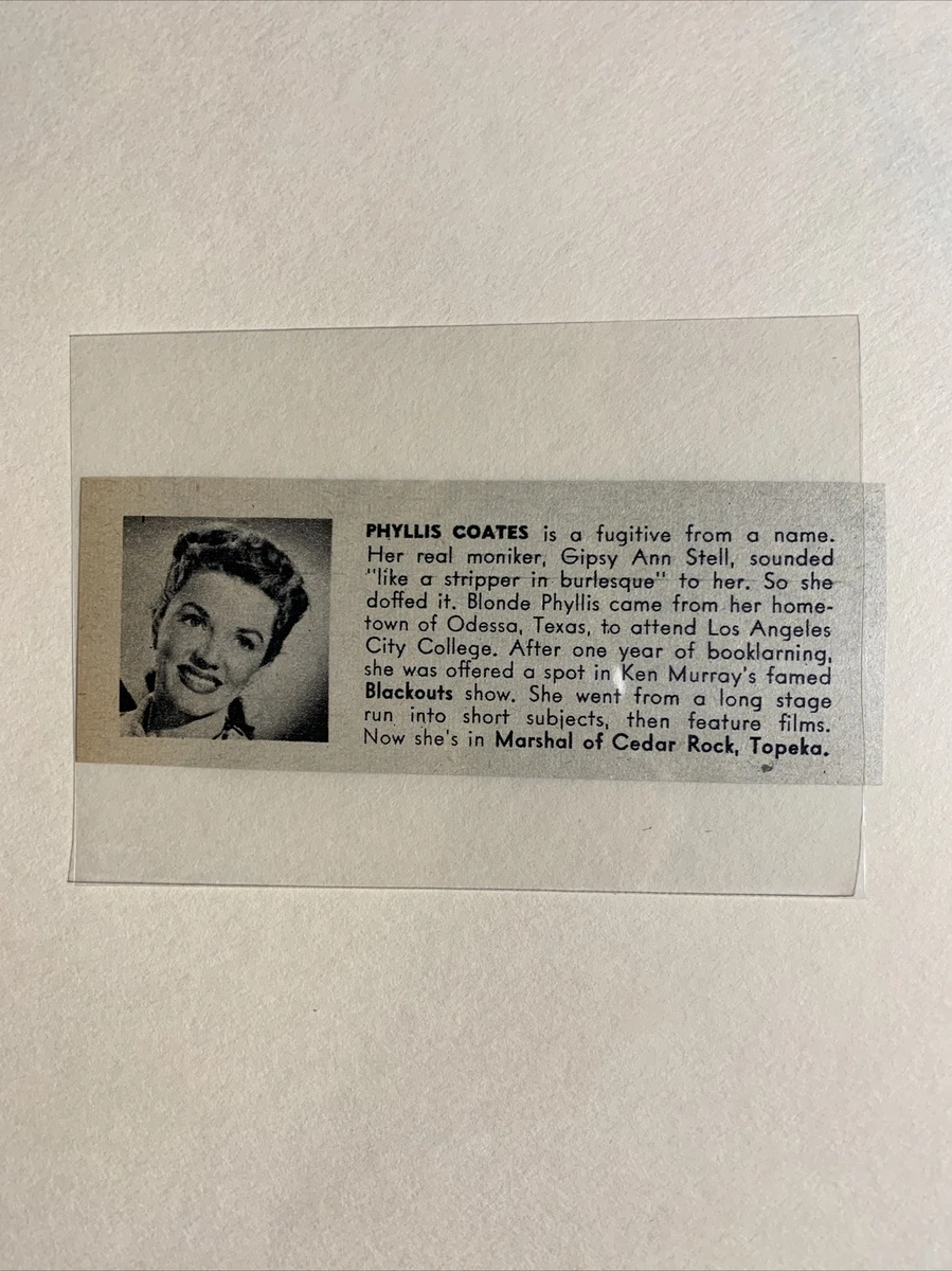 Phyllis Coates Fan Club