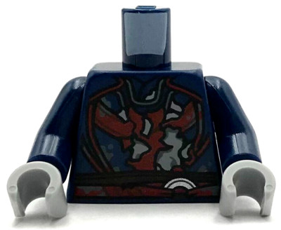 Lego New Dark Blue Torso Tunic w/ Dark Red Worn Trim Zombie Part | eBay