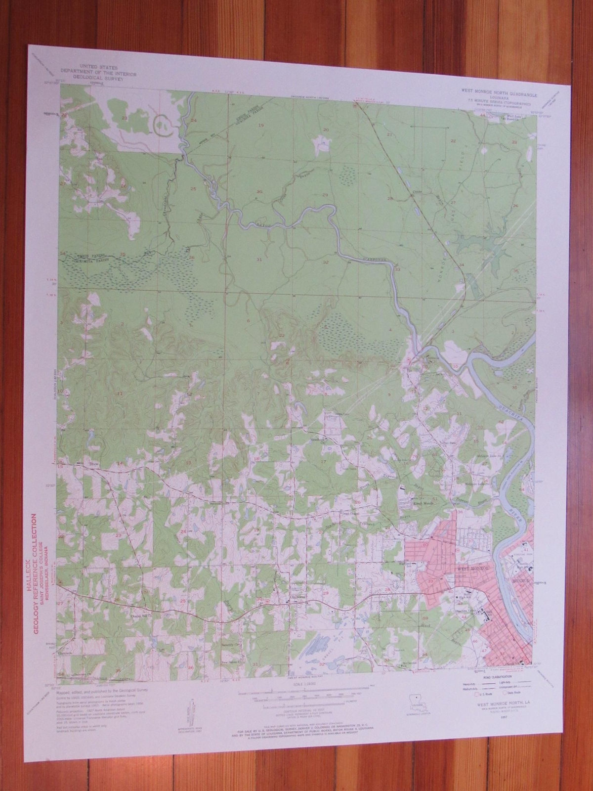 West Monroe North Louisiana 1958 Original Vintage USGS Topo Map | eBay