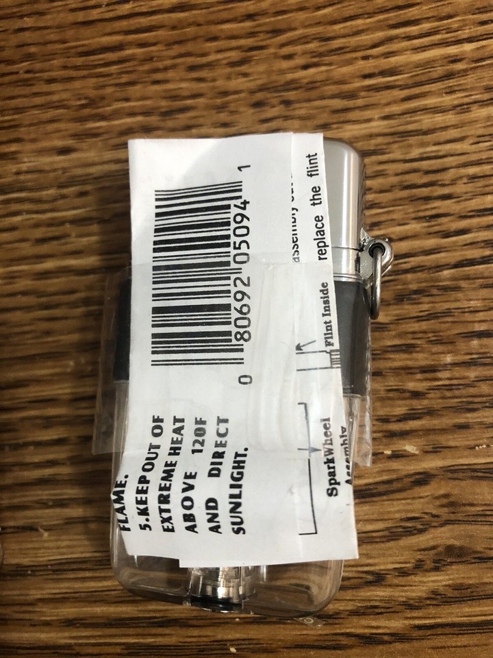 Unique Vtg Fire Fly Flip Top Pocket Lighter. Yellow Fishing Lure, Clear ...