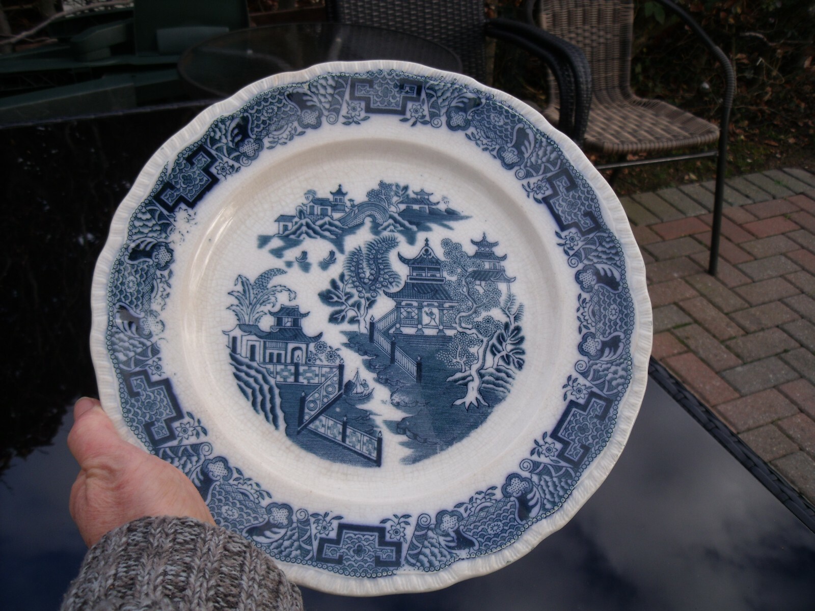 Blue and White Pountney Bristol Pottery MANDARIN pattern Plate c1920 ...