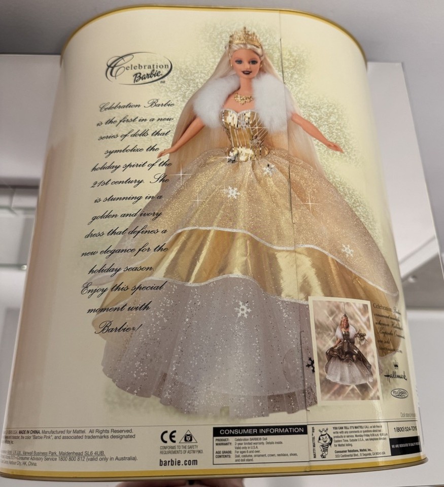 Barbe Doll Special 2000 Edition Celibration Barbie Gold With Fur ...