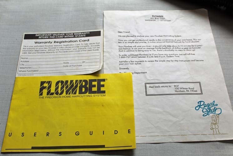 Vintage Flowbee Precision Home Hair Cutting System w/ Accessories + Box ...