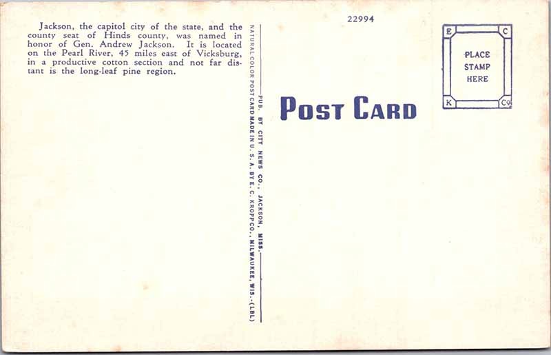 Postcard SCHOOL SCENE Jackson Mississippi MS o/19 AN9660 | eBay