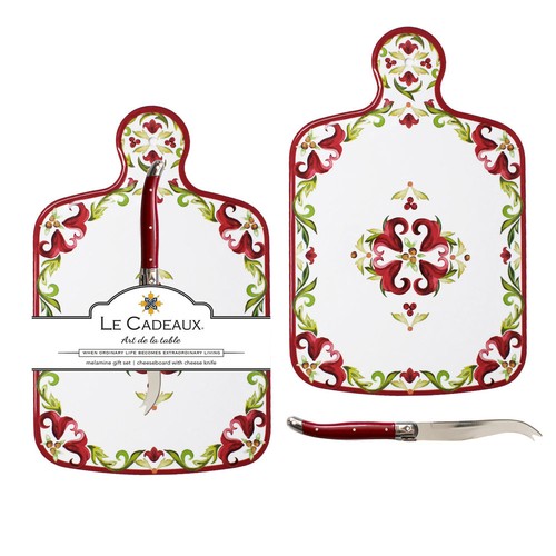 NEW Le Cadeaux Vischio Cheeseboard w/Cheese Knife Set 2pce 810266036343 ...