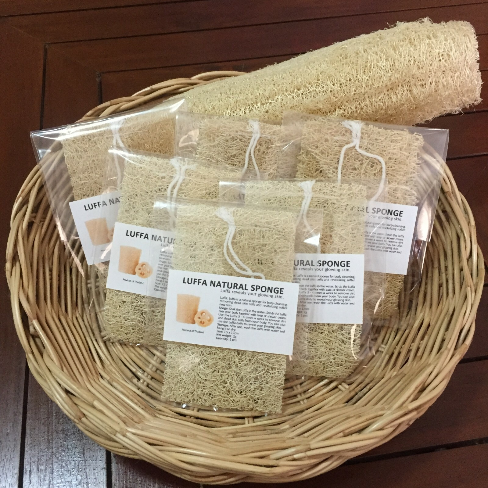 6 Loofah Luffa Natural Sponge Body Wash Bath Shower Cleansing&Spa ...