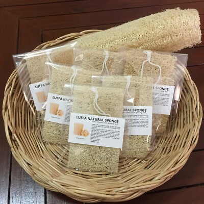 6 Loofah Luffa Natural Sponge Body Wash Bath Shower Cleansing&Spa ...