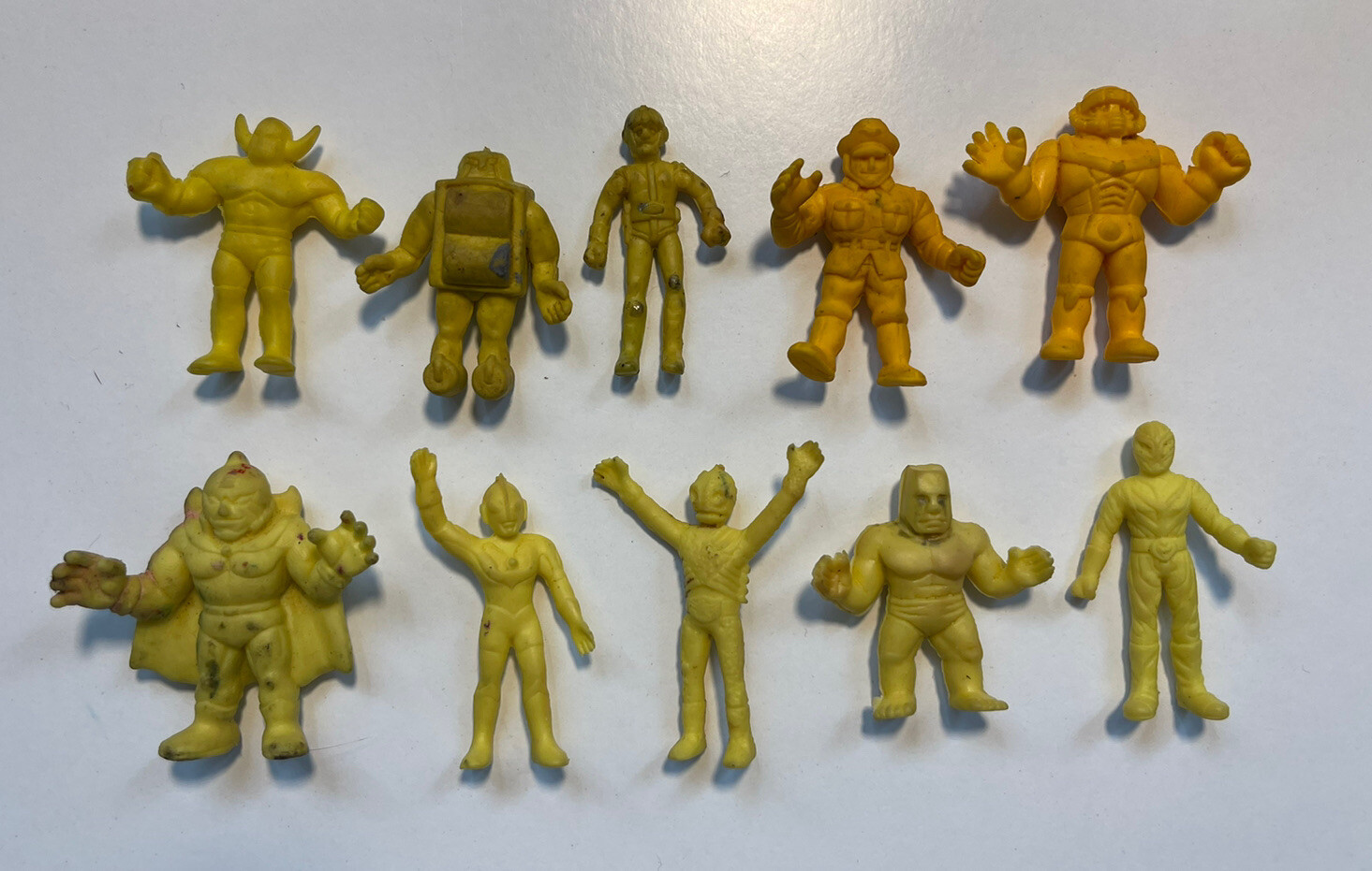 Lot of 10 Muscle Men Figures Kinnikuman YELLOW M.U.S.C.L.E Vintage ...