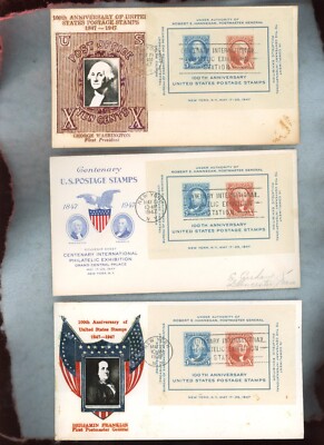 1947 ~ CENTENARY INTERNATIONAL PHILATELIC EXPO COVER LOT ~ 4 COVERS | eBay