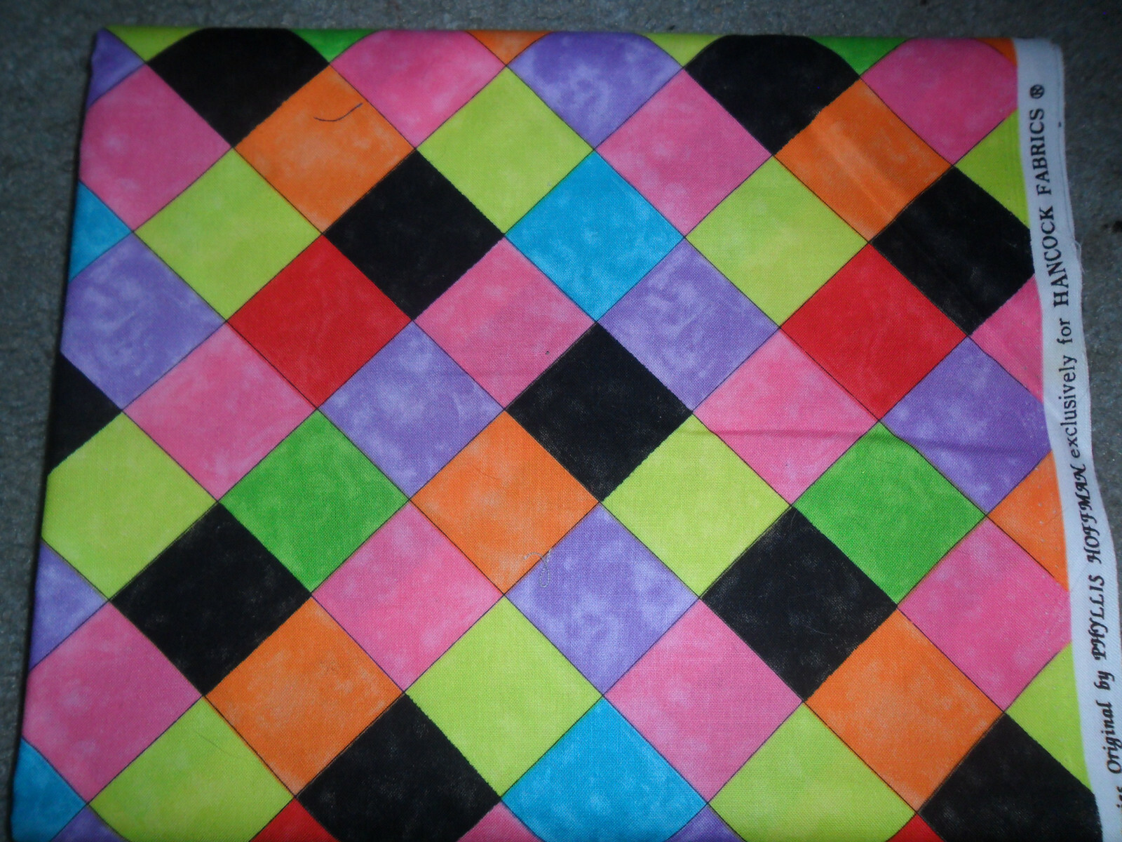 SEWING QUILTING COTTON UNWASHED KINDA SASSY DIAMONDS PHYLLIS HOFFMAN ...