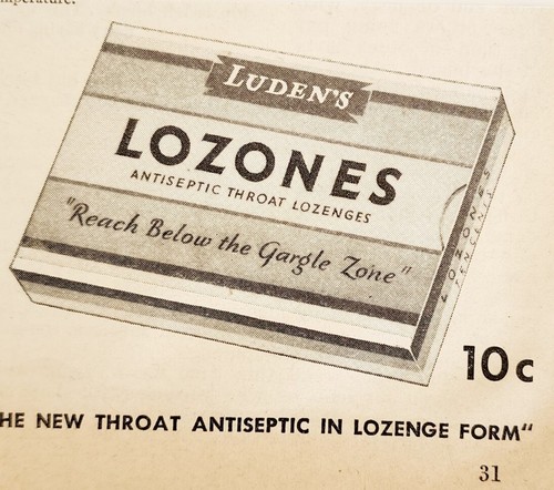 1936 Ludens Lozones Lozenges Cough Drops Advertisement Antique Medical ...