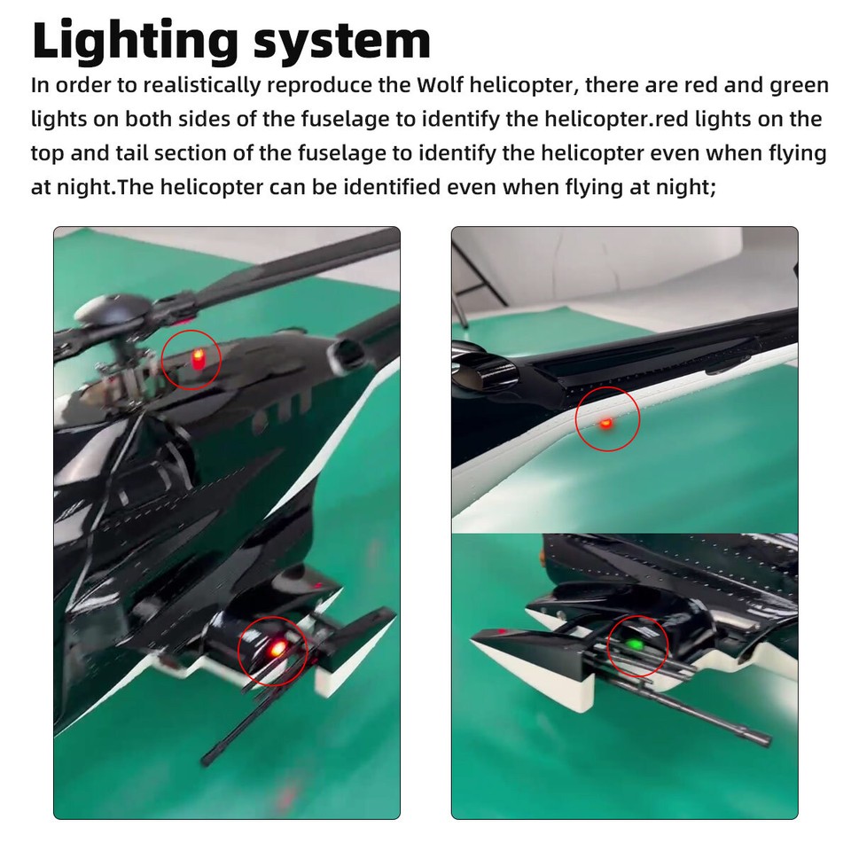 Roban 470 Size Airwolf RTF Version RC Helicopter Aircraft remote ...