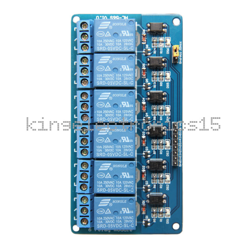 6 Channel 5V Relay Board Module Optocoupler LED for Arduino PiC ARM AVR ...