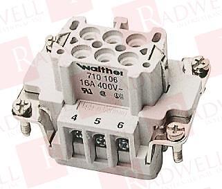 Walther 710 106 6 Pin Female Connector 710106 16 a 500 V (tsc) for sale ...