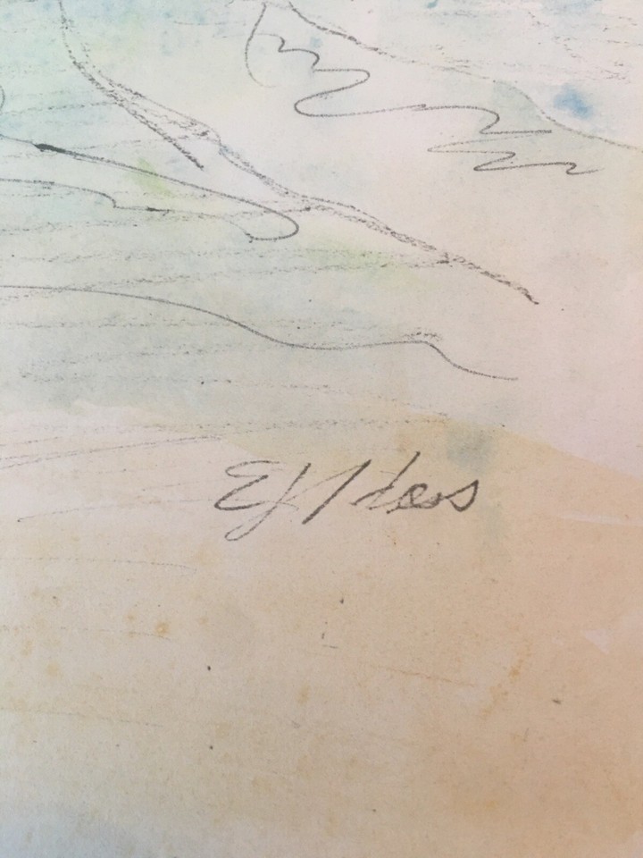 Emil Hess Signed “Beach Scene” Original Watercolor 8” x 10” | eBay