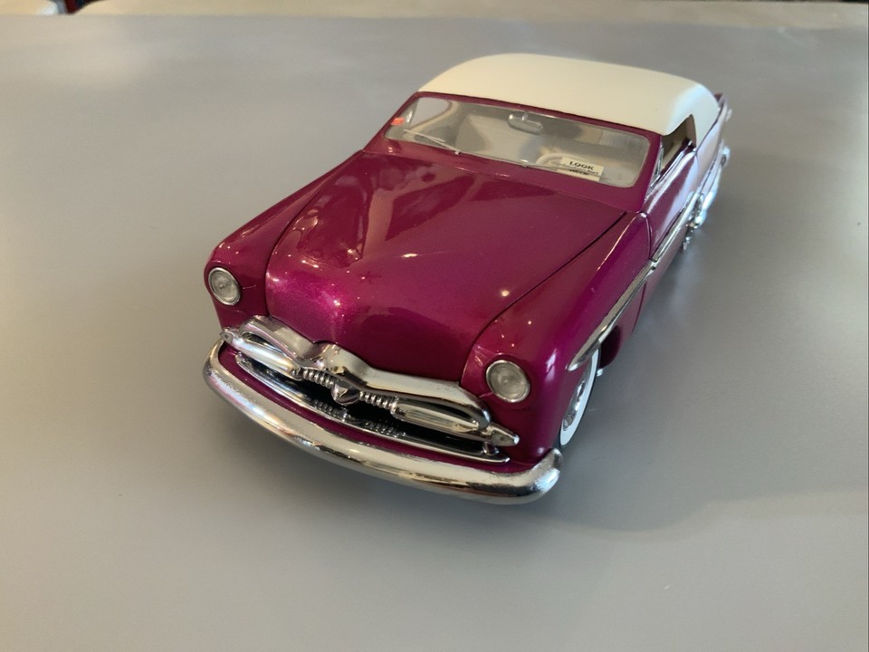 Danbury Mint 1949 Ford Lead Sled Convertible Magenta 1/24 Diecast Car ...