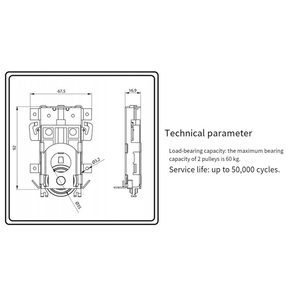 Doorway Installation Cam Roller Sliding Door Track High-strength ...