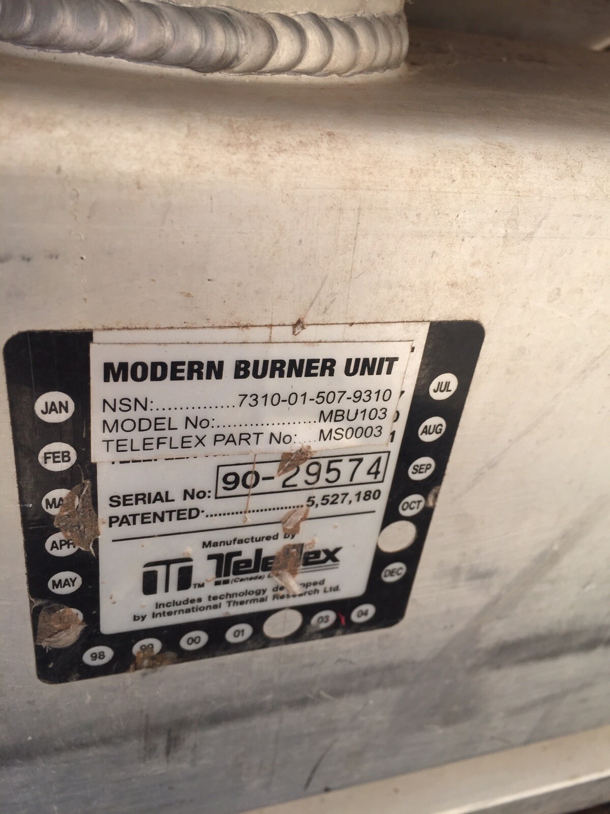 US Military Teleflex MBU-V3 Modern Burner Heater Un-Tested AS-IS For ...