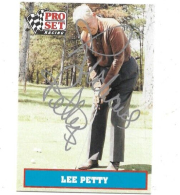 Richard Petty 1991 PETTY PRO SET signed card NASCAR #45 LEE PETTY HALL ...
