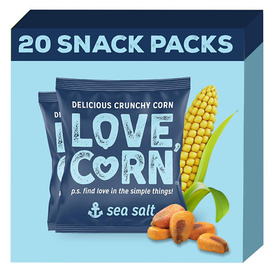LOVE CORN Sea Salt 0.7Oz X 20 Bags - Delicious Crunchy Corn - Healthy ...