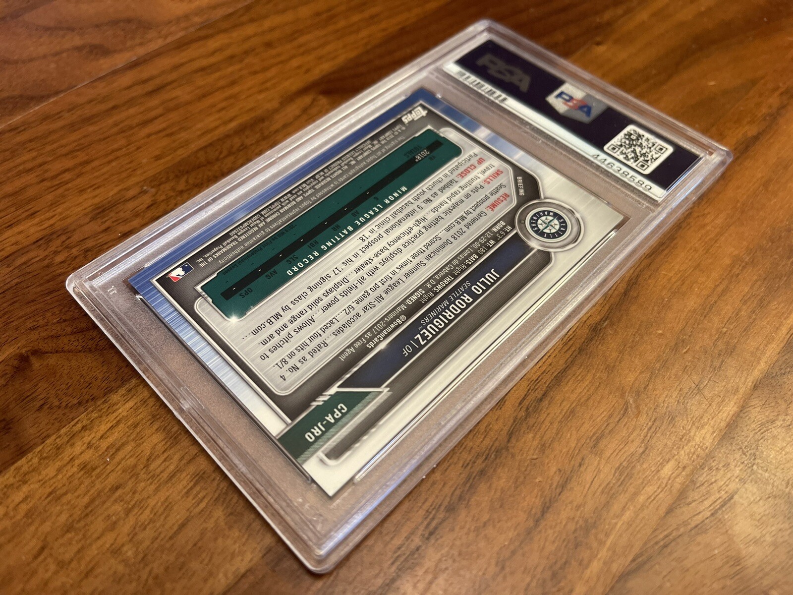 2019+Bowman+-+Chrome+Prospect+Autographs+%23CPA-JRO+Julio+Rodriguez+ ...