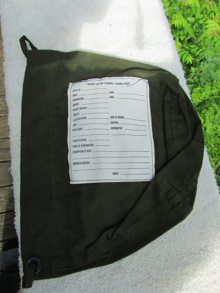 UNISSUED USGI DECEASED MILITARY PERSONNEL, PERSONAL EFFECTS BAG, NOS ...