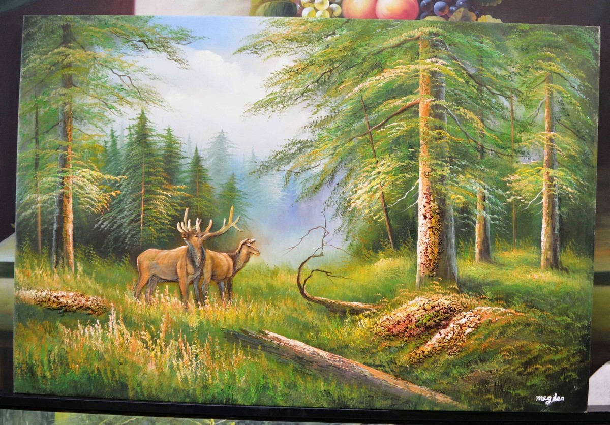Moose Oil Painting