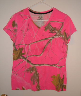 RealTree Girls Medium (8-10) Pink with Trees T-Shirt | eBay