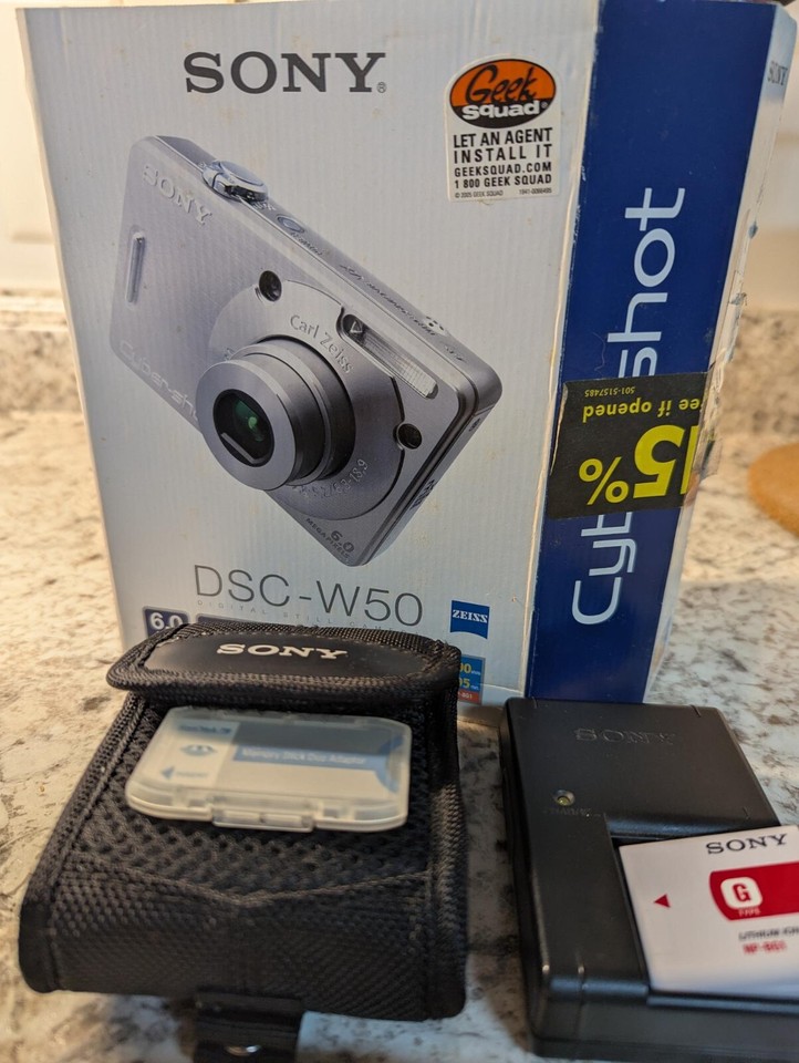 sony cyber-shot dsc-w50 6.0mp digital camera | eBay