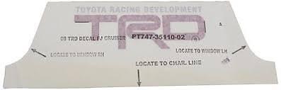 TRD Decal Toyota FJ Cruiser Sport Edition 2011-2014 Genuine Part OEM ...