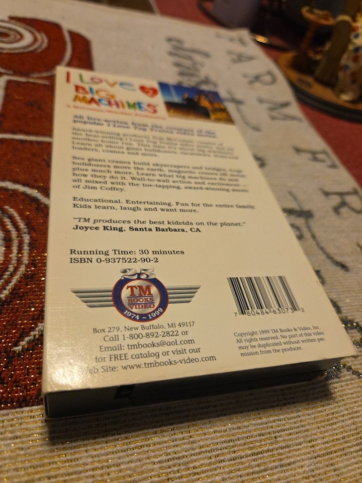 I Love Big Machines - Vol. 2 (VHS, 2003) 780484630732| eBay