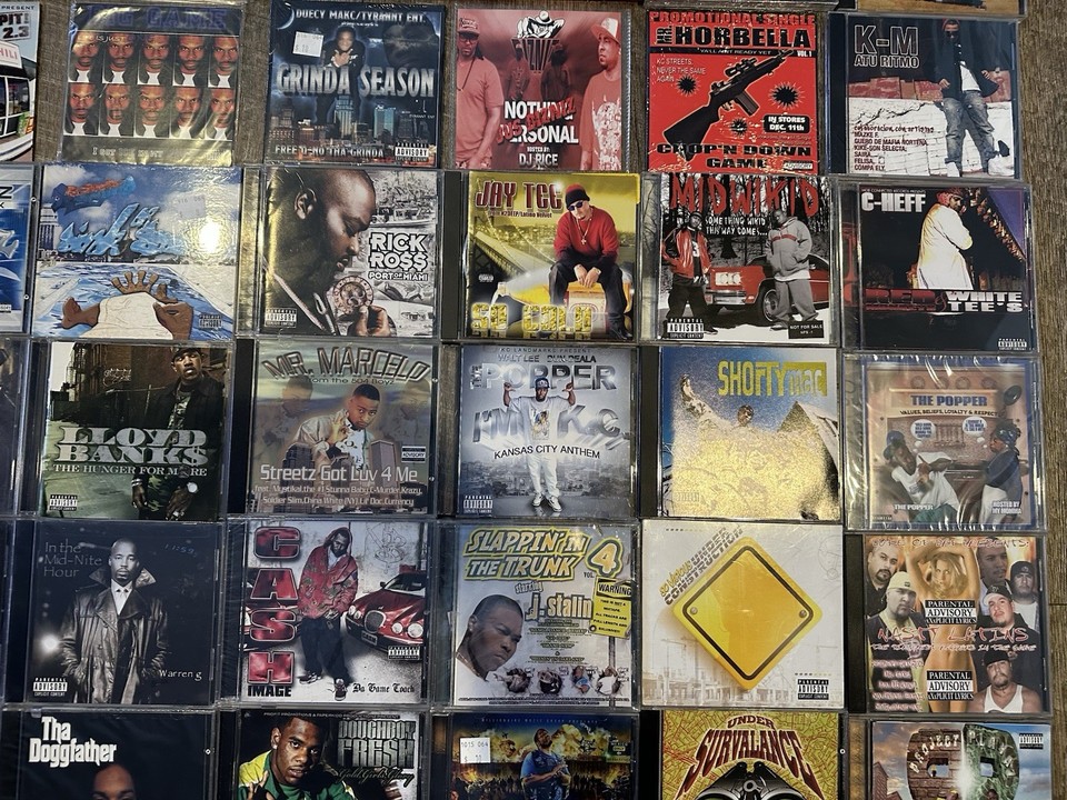 RAP LOT OF 50 CDs G-FUNK CLASSICS DOPE BAY AREA KC TEXAS RAP KANSAS ...