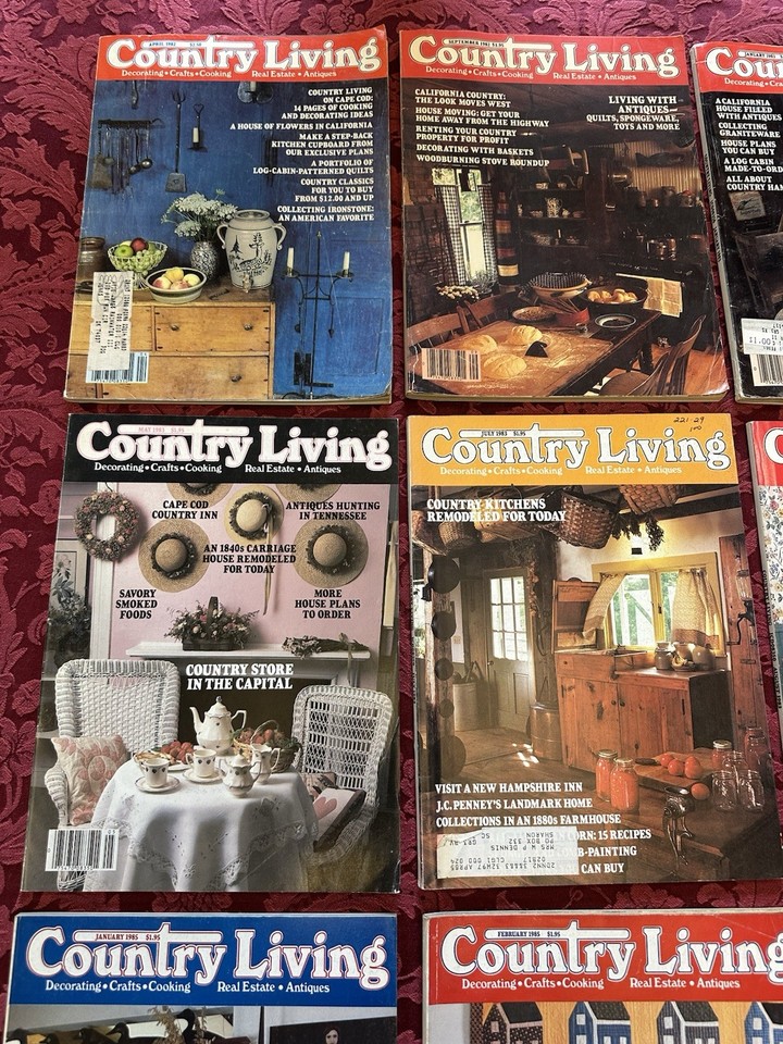 Vintage Country Living Magazine Lot ~ Mixed Years 12 Issues 1982- 1985 ...