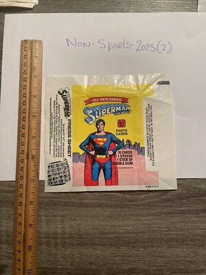1978 TOPPS SUPERMAN THE MOVIE WAX PACK WRAPPERS YELLOW ART WORK | eBay
