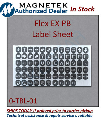 Magnetek Radio Remote Control Transmitter Push Button Decal Label Sheet ...