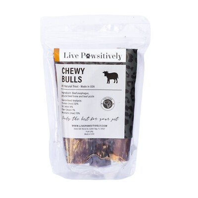 Live Pawsitively Stuffed Gullet Sticks, Dog Chew, Made in USA 4 Jumbo ...