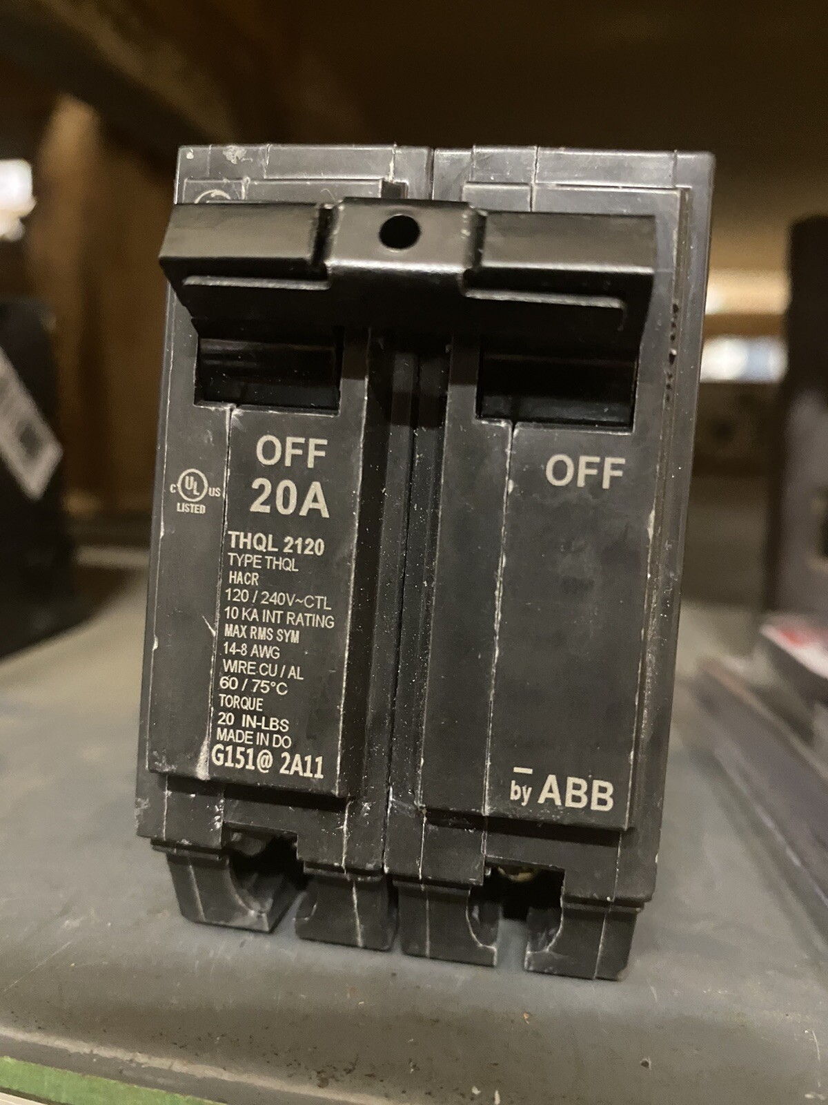 GE General Electric THQL2120 20-Amp 2-Pole 120/240VAC Breaker (New) Lot ...