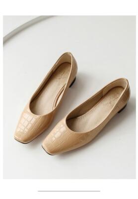 Women's Casual Retro Comfort Pump Walking Pull On Square Toe Work Shoes ...