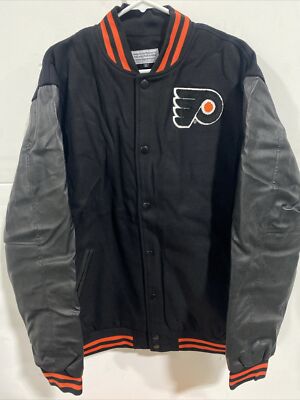 Philadelphia Flyers Inside Edge Member Black Letterman Wool Jacket Size ...