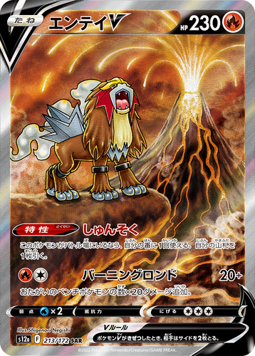 Pokemon Card Japanese Entei V SAR 213/172 s12a VSTAR Universe HOLO MINT ...